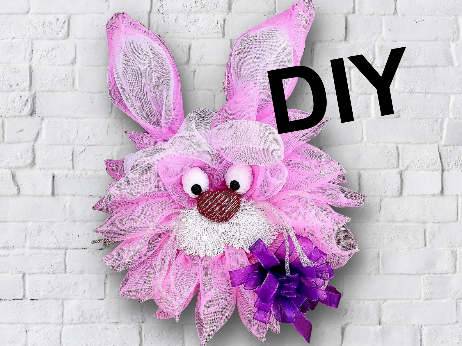 DIY Craft Projects Easter Rabbit Front Door Wreath TUTORIAL - Etsy