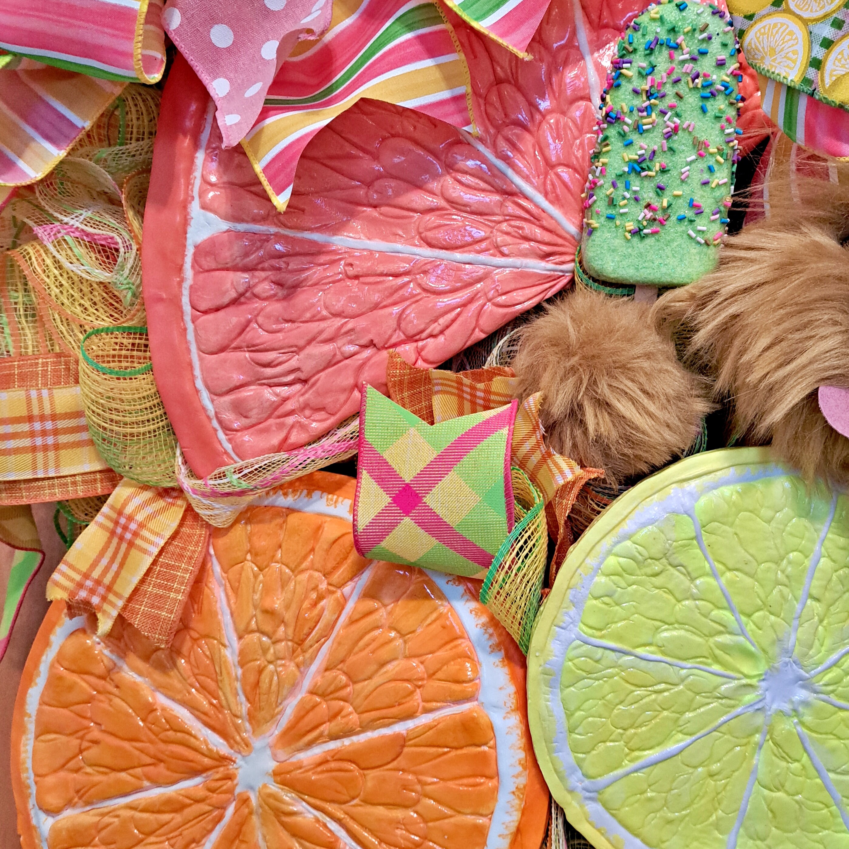 Jumbo Citrus Slice, Citrus Fake Food, Wreath Attachment, Home Decor ...