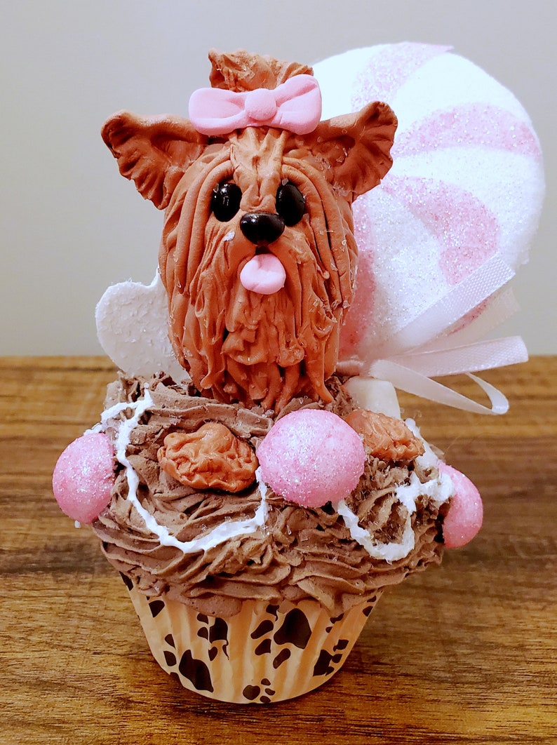 Yorkie Dog Decor Faux Sweet Pretty in Pink Chantybychanty - Etsy