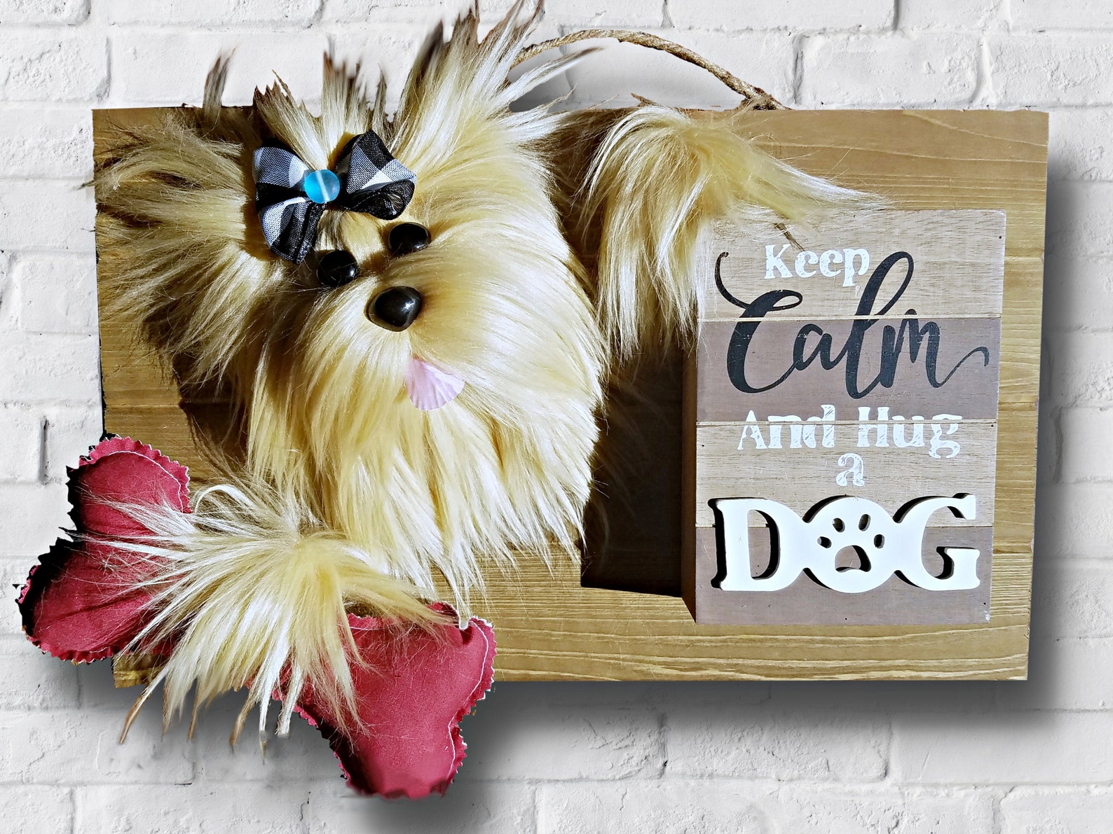 Farmhouse Wall Hanger, Custom Dog Decor, Wood Sign, Gift for Dog Lover ...