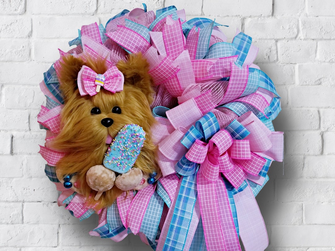 Custom Dog Wreath for Spring/summer Sweet Treat Wall Dog Decor - Etsy