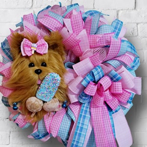 Custom Dog Wreath for Spring/summer Sweet Treat Wall Dog Decor - Etsy