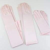 Long Hot Pink Satin Gloves, Fuchsia Opera Evening Glove, Prom, Weddings ...