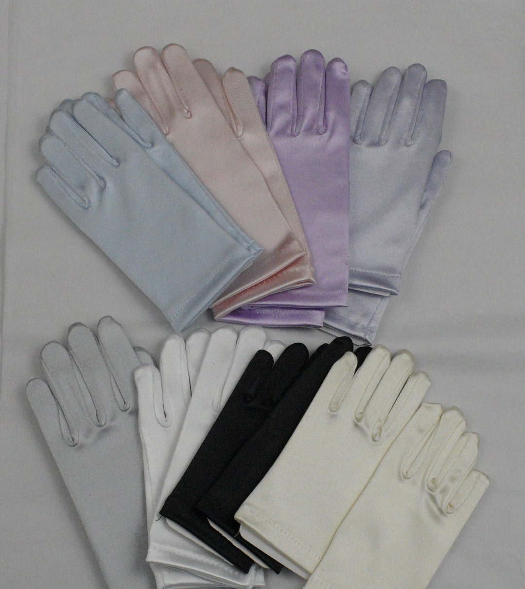 0-3 Yrs Old Kids, 6 Inches Girls Satin Wrist Gloves for 0-3 Years, Kids ...