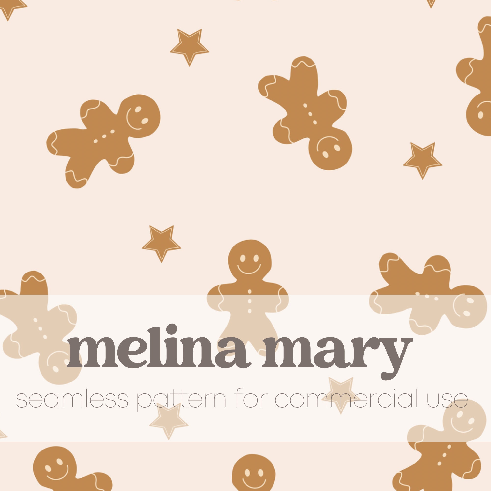 Traditional Christmas Gingerbread Pattern, Surface Pattern Design ...