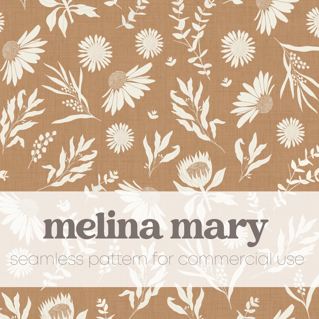 Australiana Floral Pattern: Eucalyptus, Protea, Wattle (digital ...