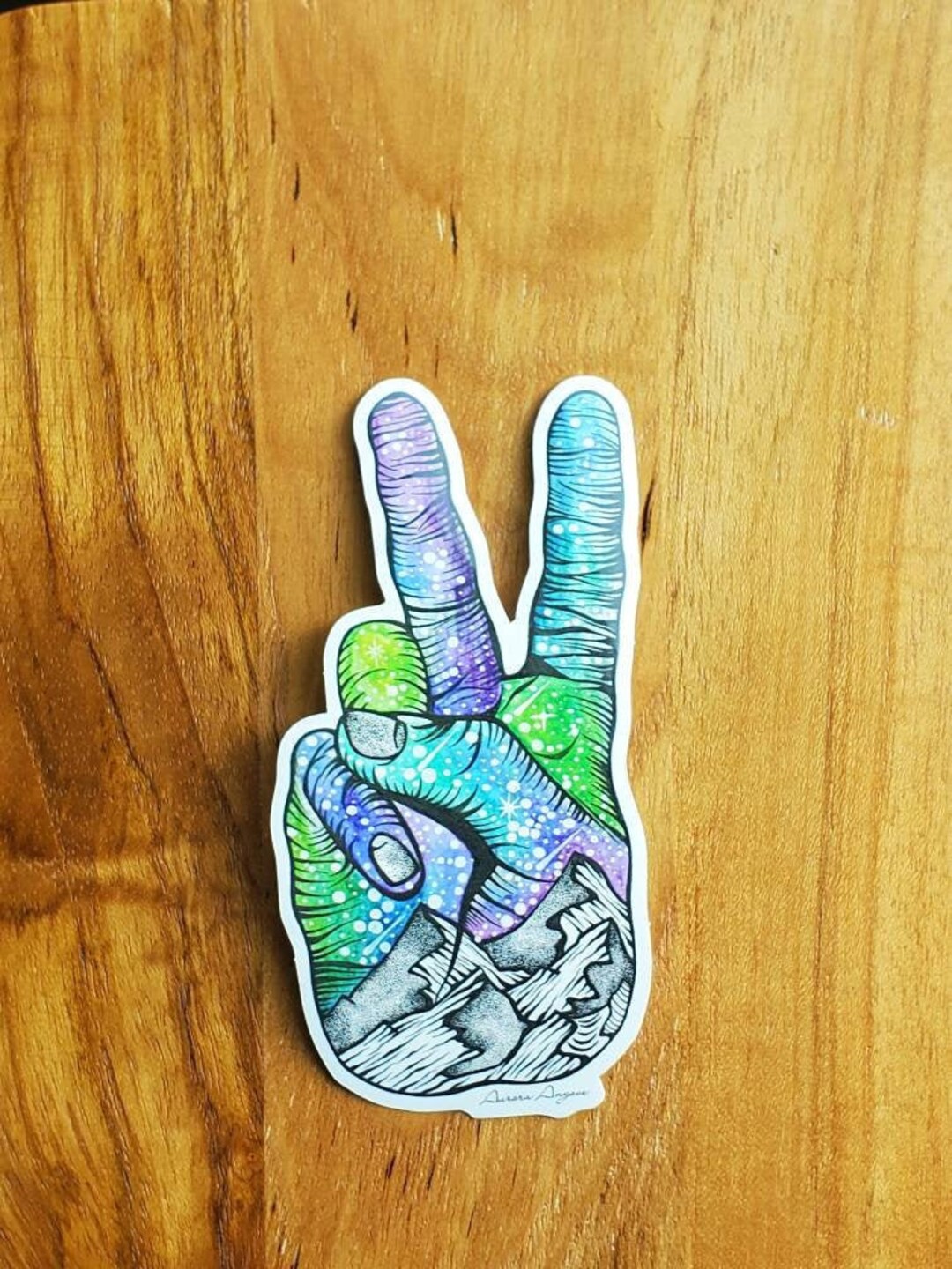 Peace Sign Vinyl Sticker - Etsy