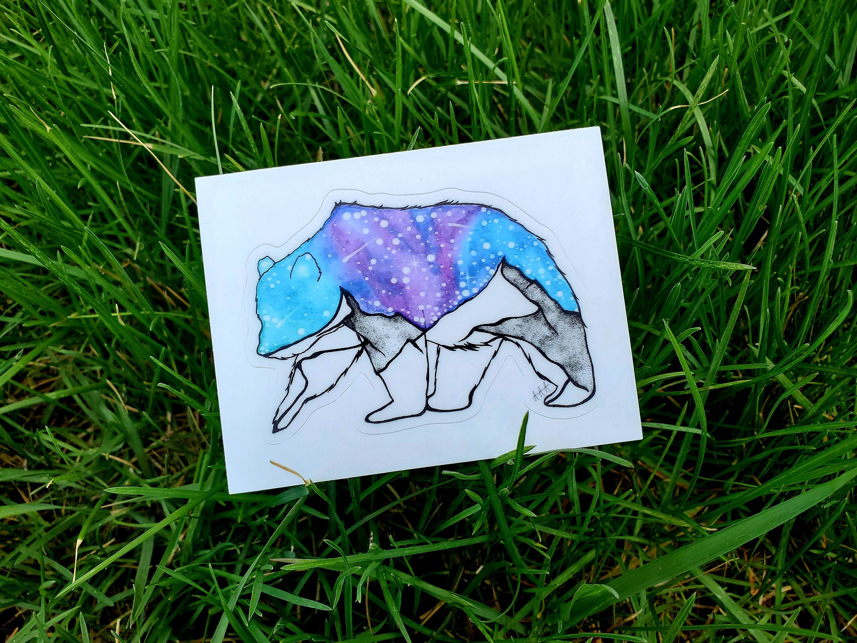 Blue Bear Sticker - Etsy