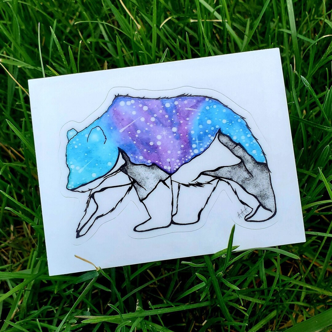 Blue Bear Sticker - Etsy
