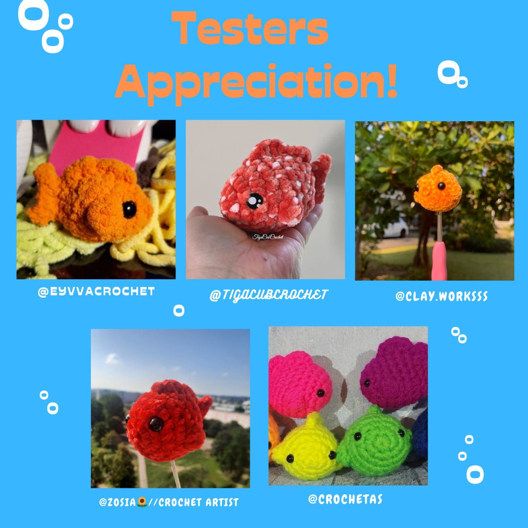 Crochet Mini Fish Pattern - Etsy