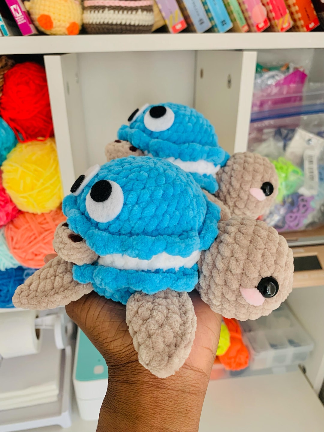 Crochet Macaron Turtle Plushie - Etsy