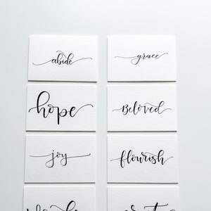 One Word Prints, Word of the Year, Abide, Beloved, Create, Flourish ...