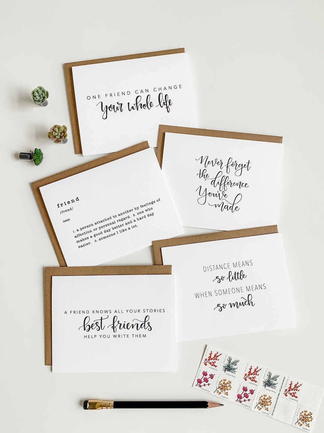 Friendship 5 Card Pack, Also Available in Larger Quantities - Etsy