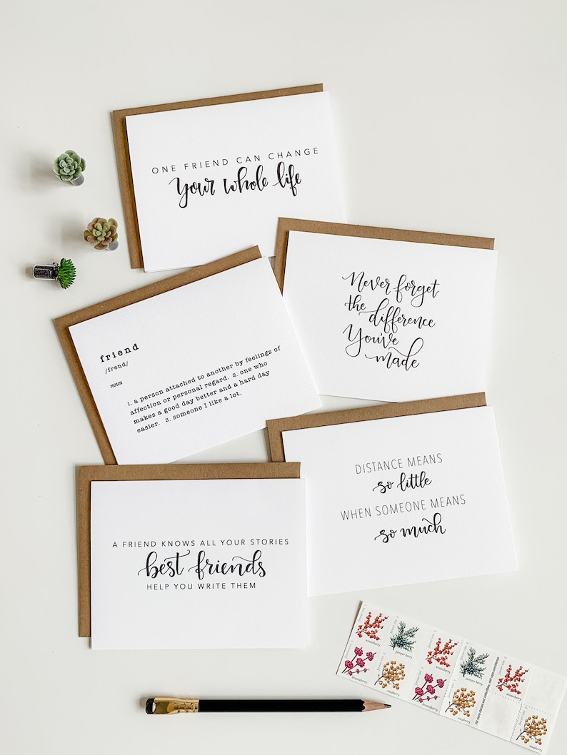 Friendship 5 Card Pack, Also Available in Larger Quantities - Etsy