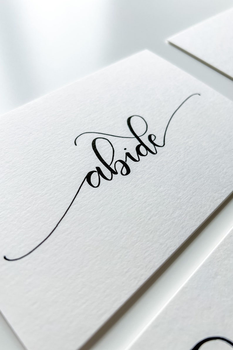 One Word Prints Word of the Year Abide Beloved Create | Etsy