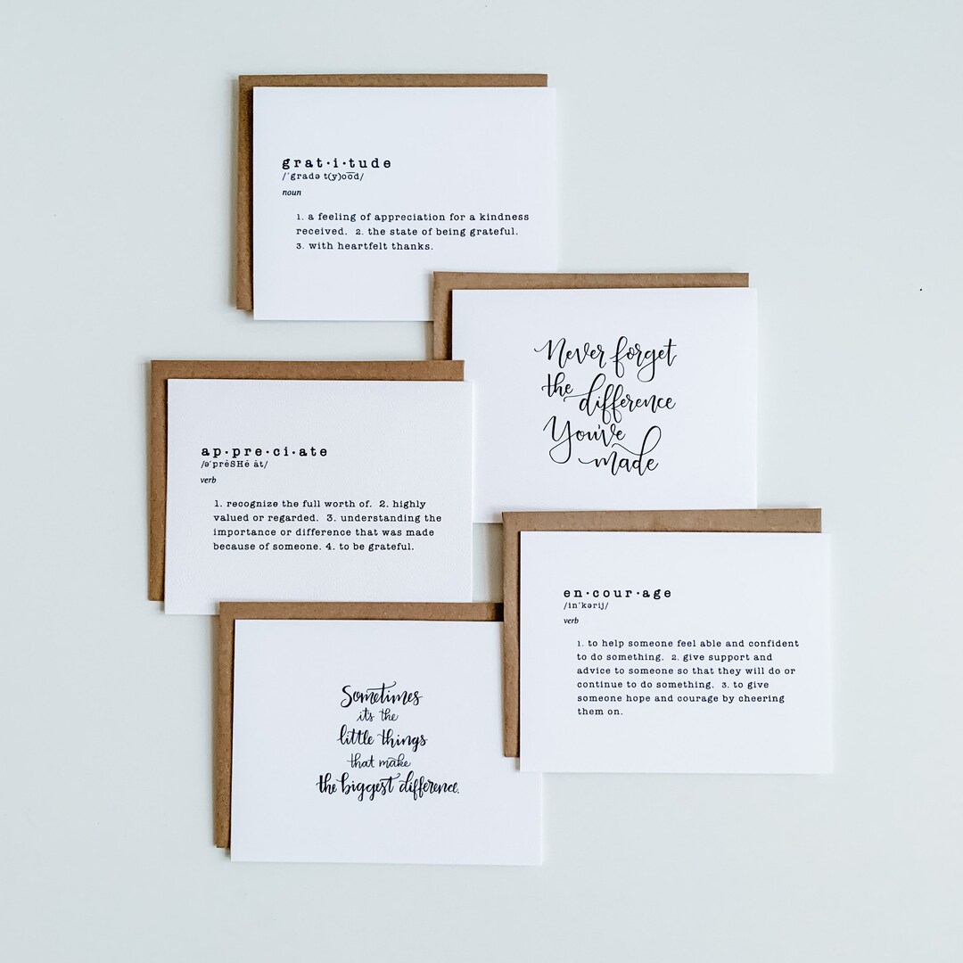 Employee Appreciation 5 Card Pack (available in Large Quantities.) - Etsy