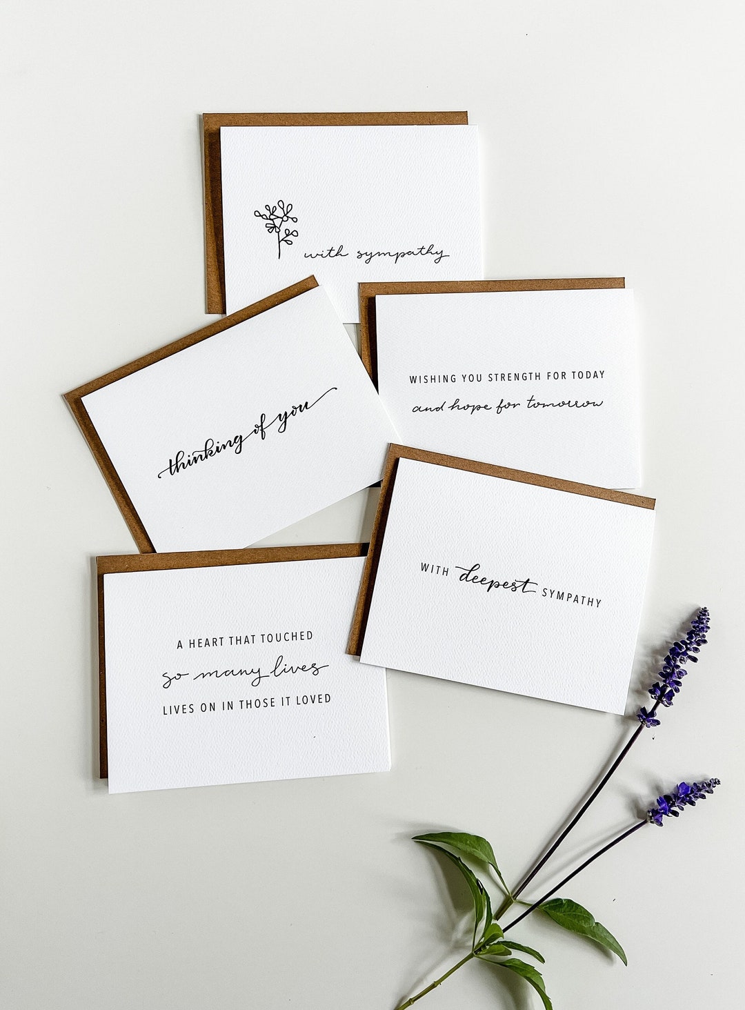 Sympathy 5 Card Pack (available in a Variety of Quantities) - Etsy