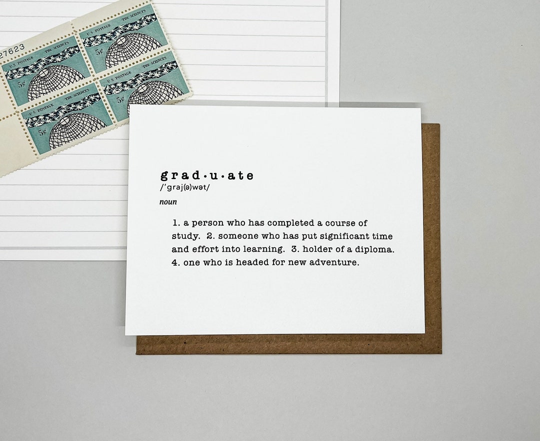 Graduate Definition Card, Available in Large Quantities - Etsy