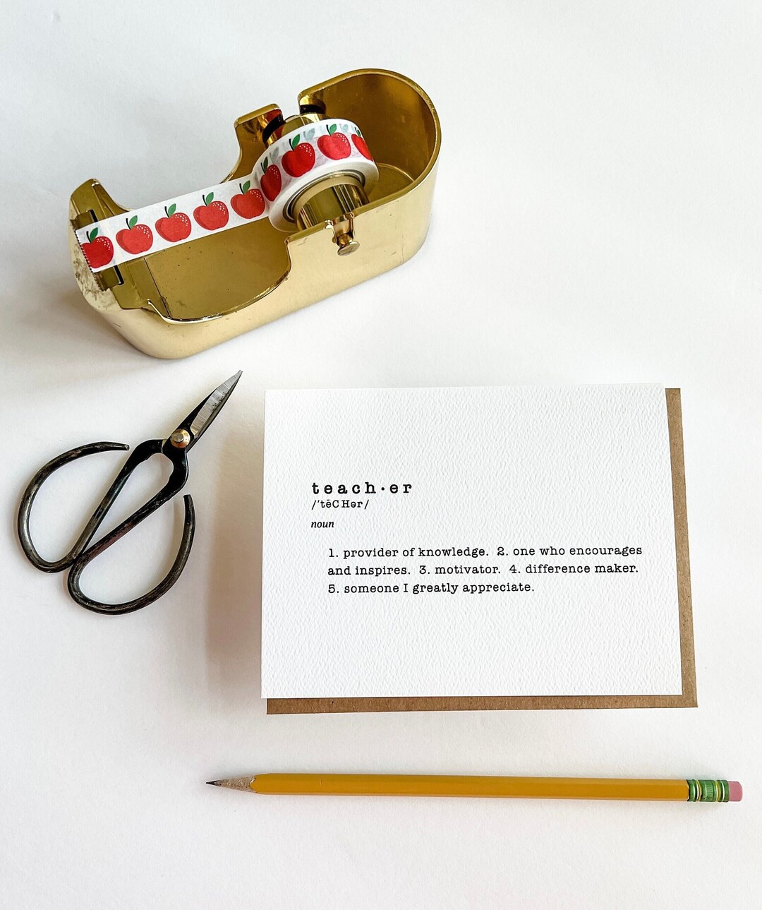 Teacher Definition Card, Blank Inside - Etsy