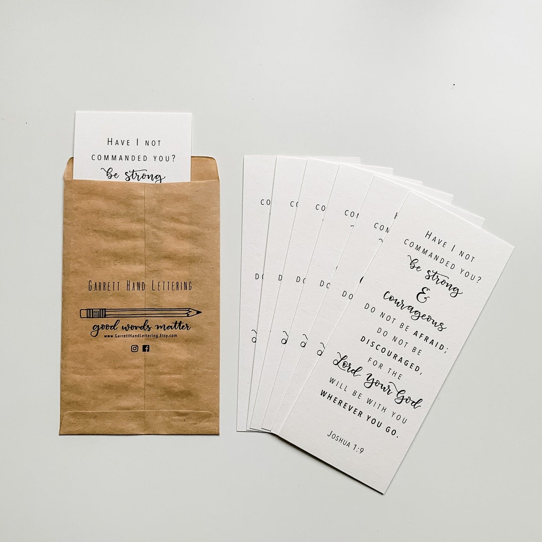 Be Strong and Courageous Bookmark (2 Sizes) - Etsy