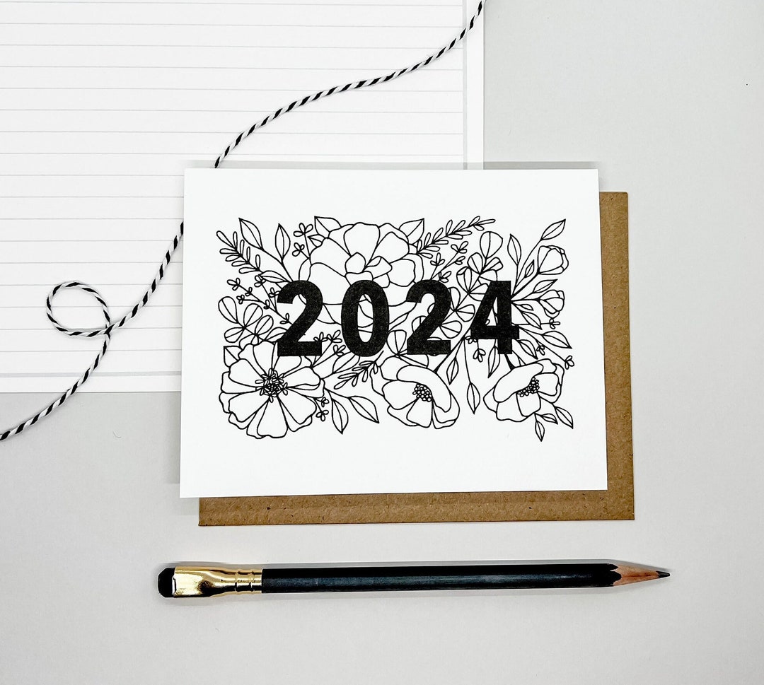 2024 Floral Graduation Card / Class of 2024 / Girl Graduation Card ...