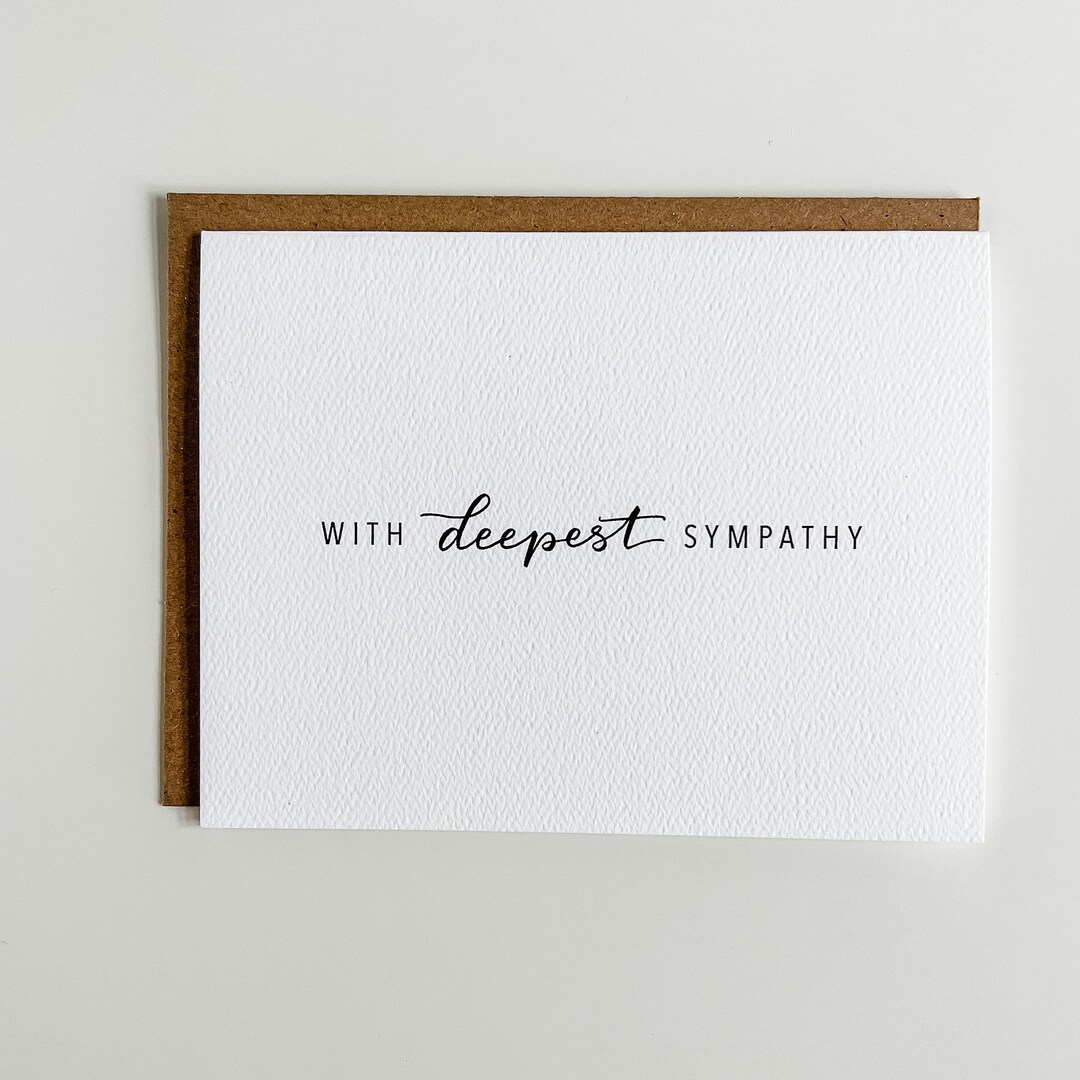 With Deepest Sympathy, Card - Etsy