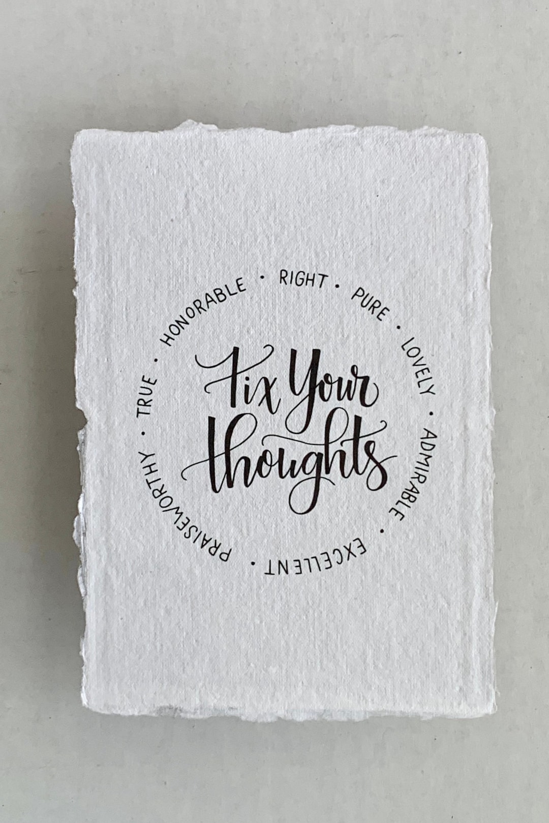 Fix Your Thoughts Print on Handmade Paper - Etsy