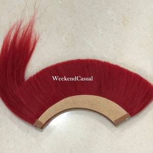 Medieval Spartan Helmet Plume Natural Horse Hair RED / BLACK Color ...