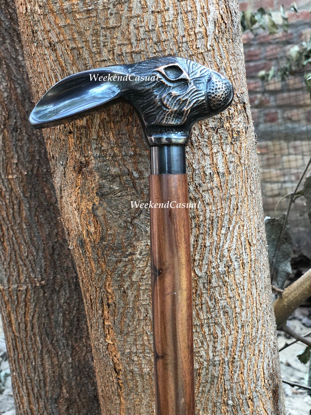 Handmade Rabbit Head Designer Walking Stick Antique Style - Etsy