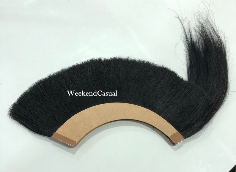 Medieval Spartan Helmet Plume Natural Horse Hair RED / BLACK - Etsy