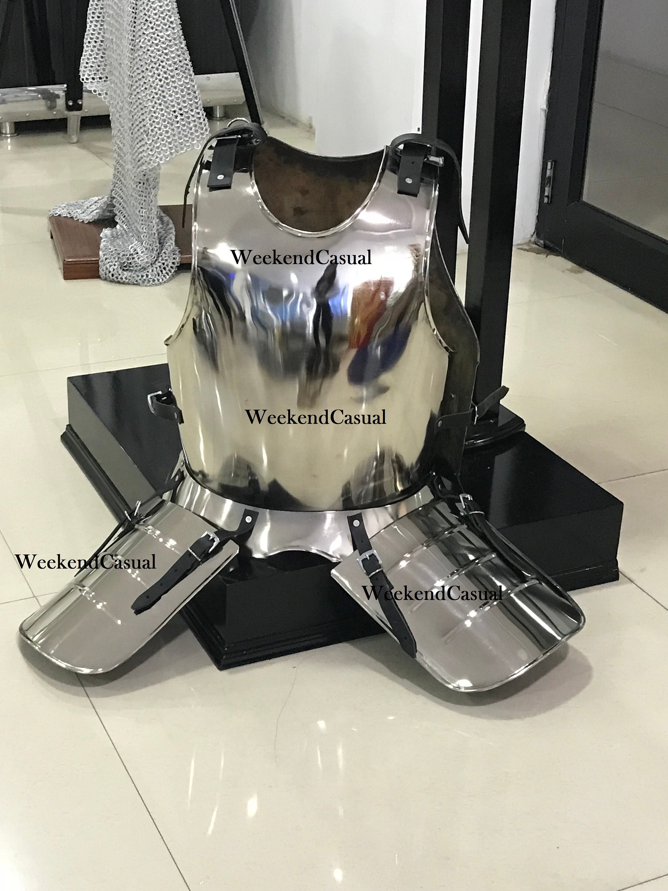 Medieval Knight Steel Gothic Breastplate Armor With Tasset Wearable ...