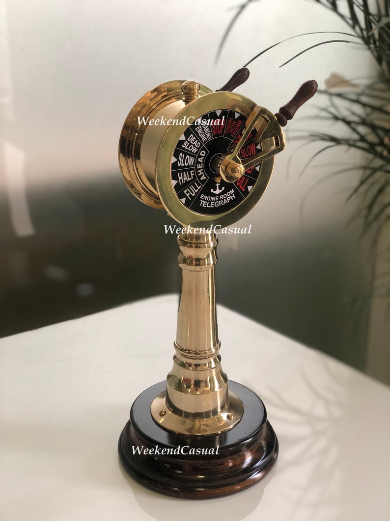 Handmade 12 Brass Nautical Marine Telegraph Ship Engine - Etsy