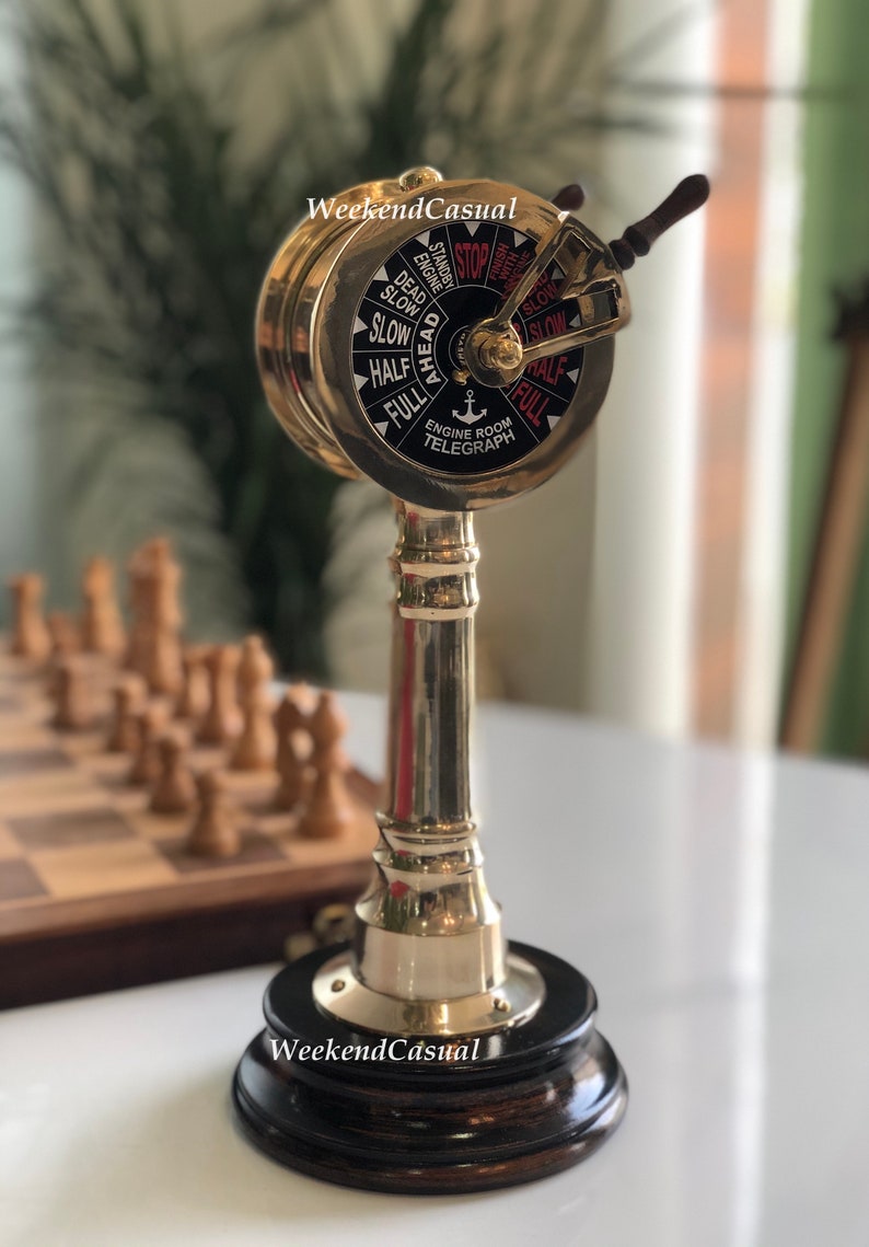 Handmade 12 Brass Nautical Marine Telegraph Ship Engine - Etsy