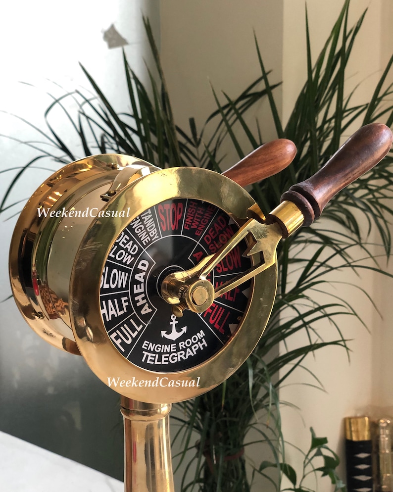 Handmade 12 Brass Nautical Marine Telegraph Ship Engine - Etsy