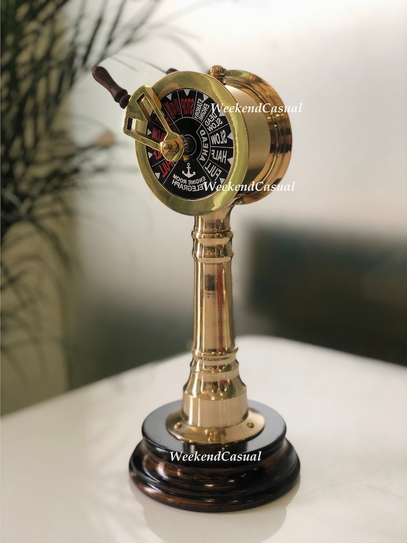 Handmade 12 Brass Nautical Marine Telegraph Ship Engine - Etsy