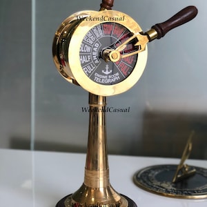 Handmade 12 Brass Nautical Marine Telegraph Ship Engine - Etsy