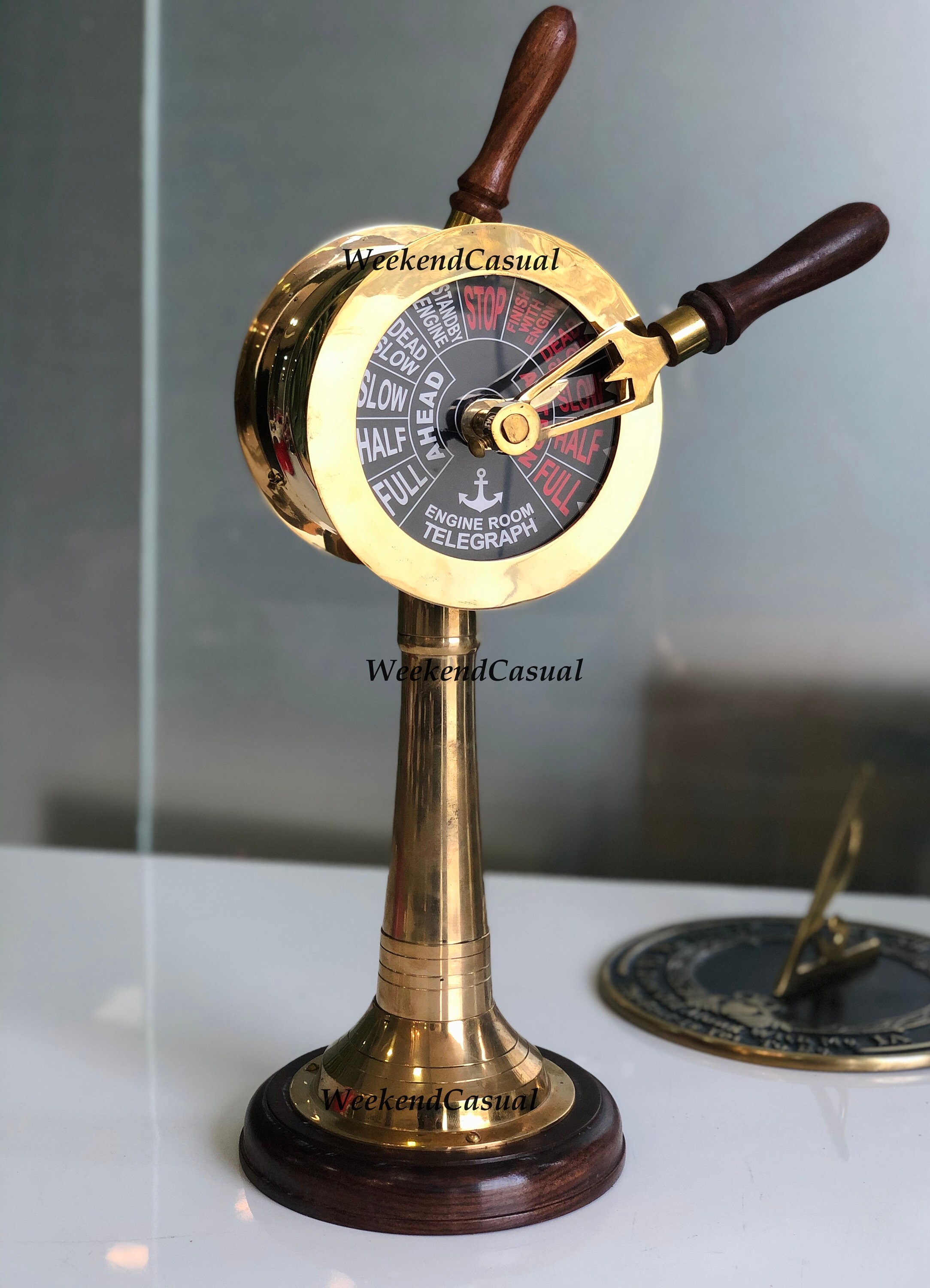 Handmade 12 Brass Nautical Marine Telegraph Ship Engine - Etsy