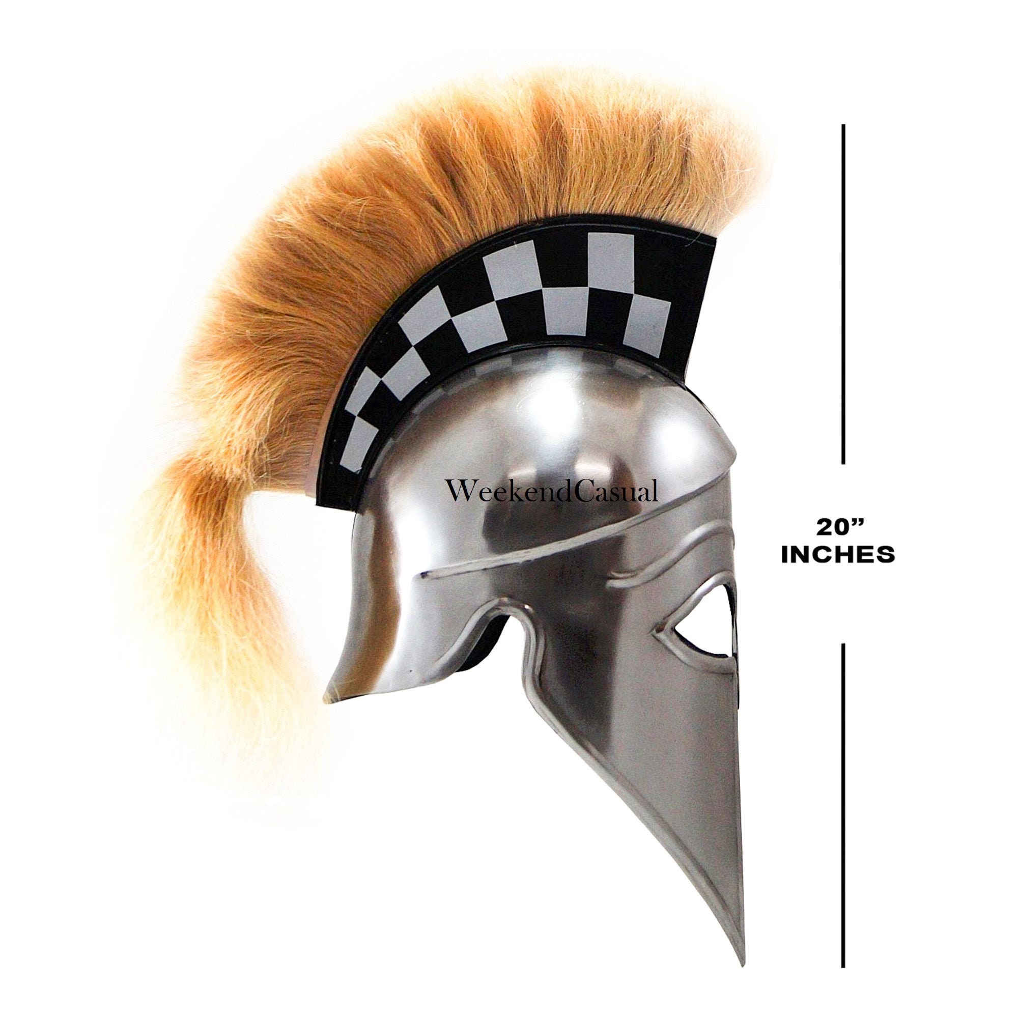 Medieval Ancient Greek Corinthian Armor Helmet W/ Plume - Etsy