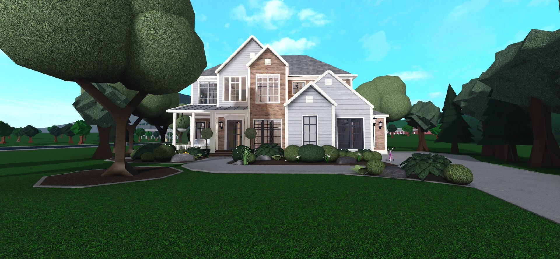 Bloxburg Custom House Exterior Build Speedbuilds Reference Photos