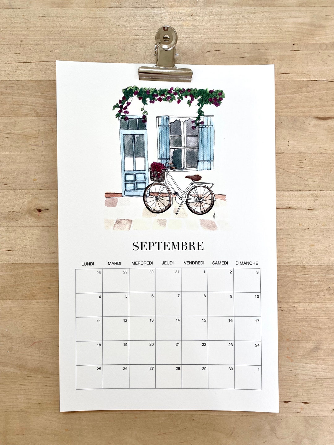 Back-to-school Bicycle Calendar 2023 - Etsy