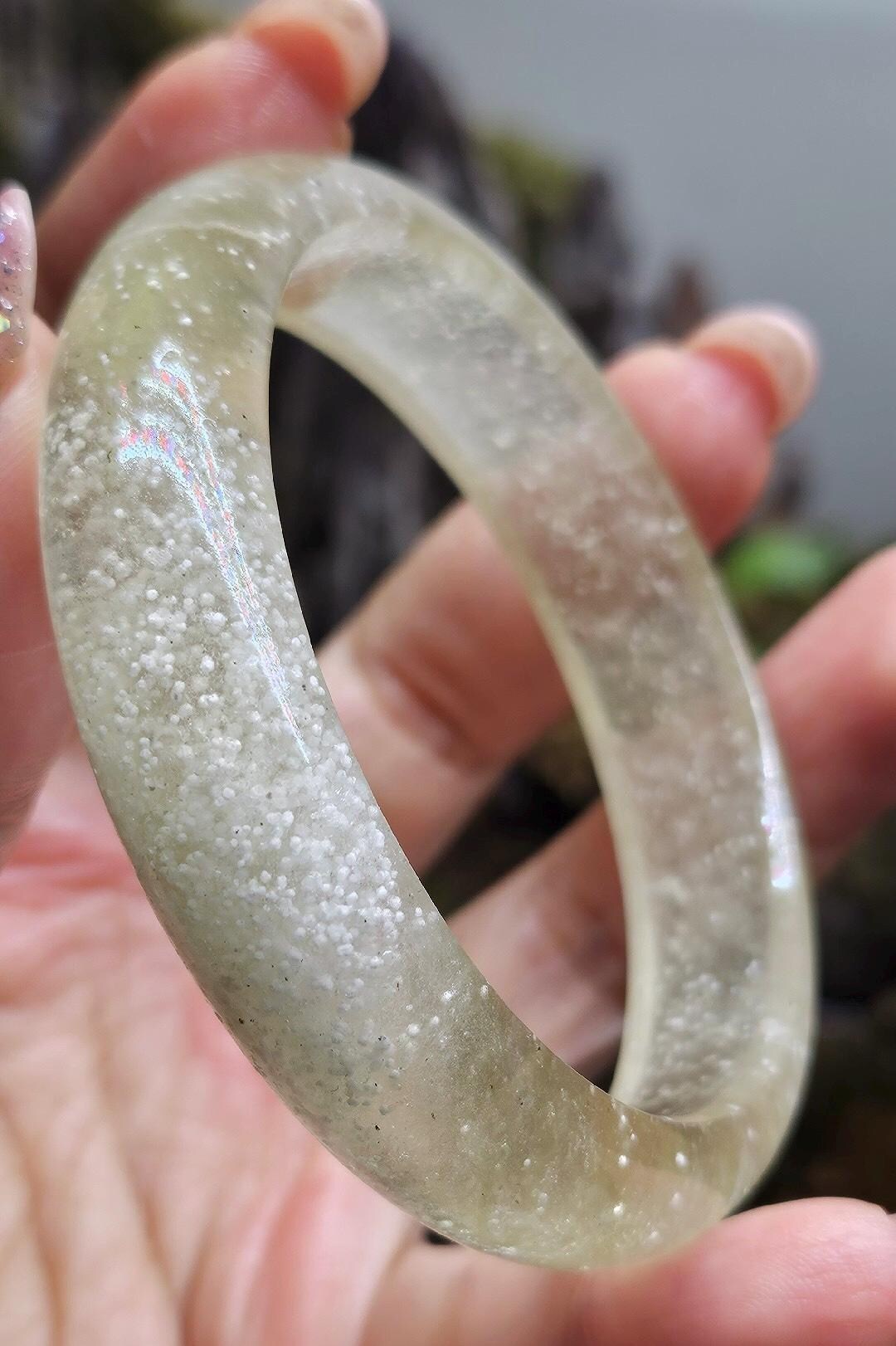 56.5mm Natural Rare Libyan Desert Glass Bangle,energy Stone,healing ...