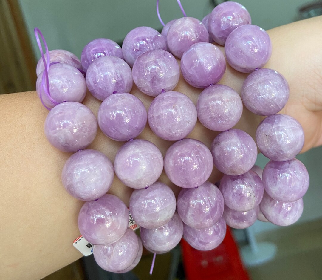 17mm Natural Genuine Purple Kunzite Bracelet,high Quality Spodumene ...