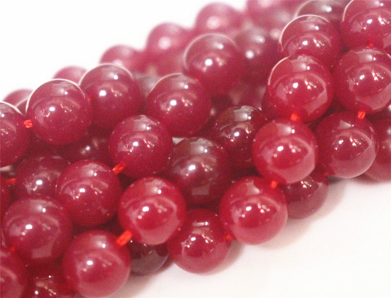 Red Ruby Gemstone Beads, 3-12mm Round Corundum, 15 Inch Strand - Etsy UK