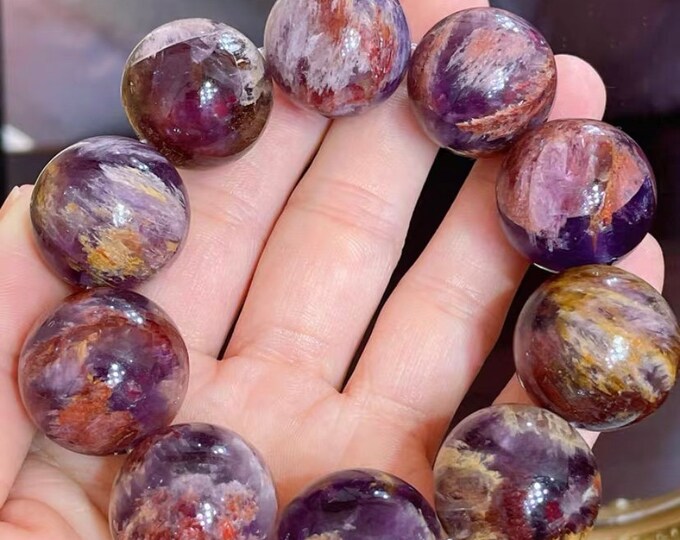 20mm Natural Purple Auralite Titanium Amethyst Phantom Crystal Quartz ...
