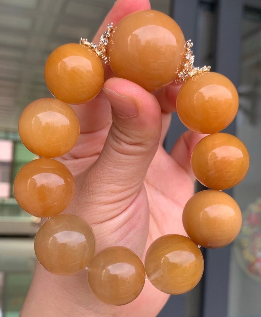 20mm Rare High Quality Genuine Natural Yellow Rabbit Hair Crystal ...