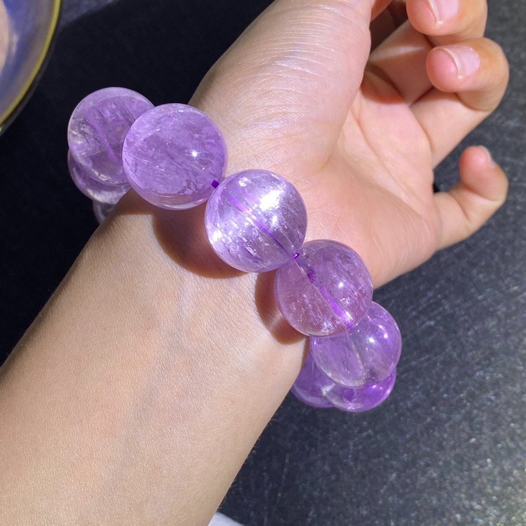 20mm Rare Natural Genuine Kunzite Bracelet,high Quality Spodumene ...
