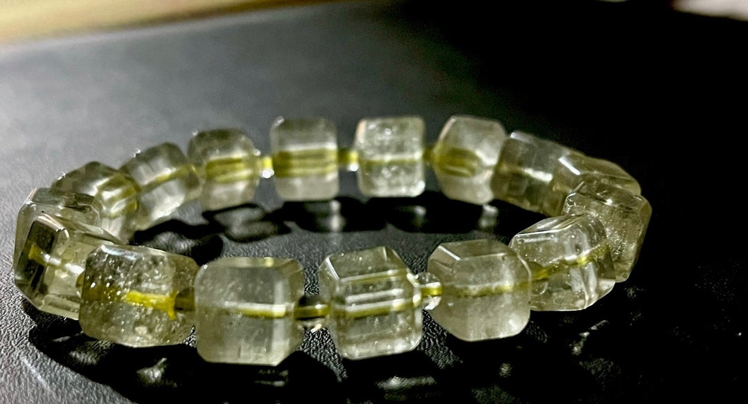 9mm Natural Rare Libyan Desert Glass Cube Diamond Nugget Beads Beads Bracelet,high Quality ...