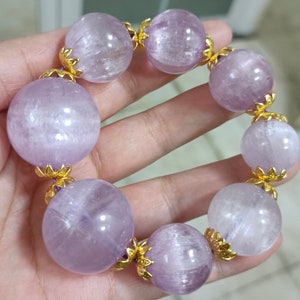 16-25mm Rare Genuine Purple Kunzite Bracelet,high Quality Spodumene ...