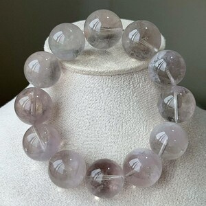18-19mm Natural Purple Rabbit Hair Rutilated Quartz Crystal Beads ...