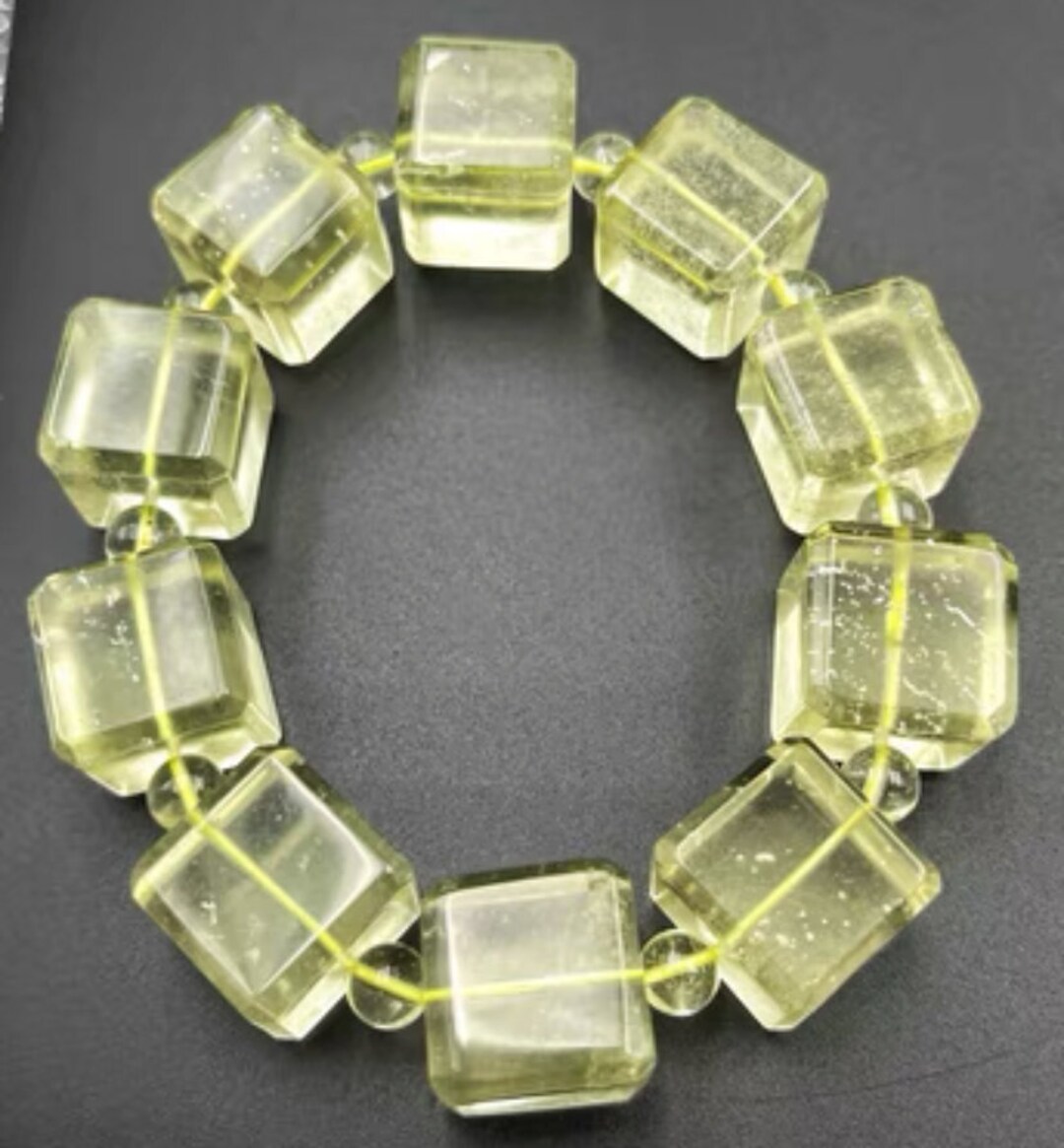 16mm Natural Rare Libyan Desert Glass Cube Diamond Nugget Beads Beads Bracelet,high Quality ...